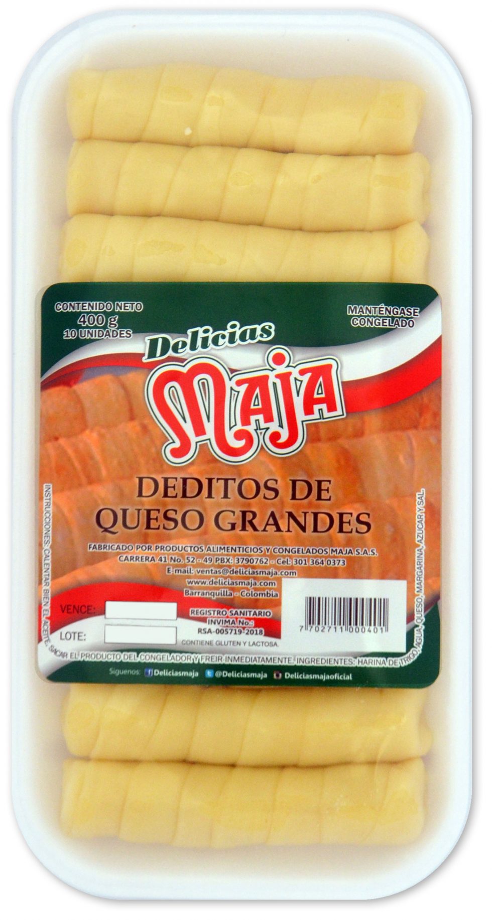 Dedito de Queso Grande x 10 und | deliciasmaja.com